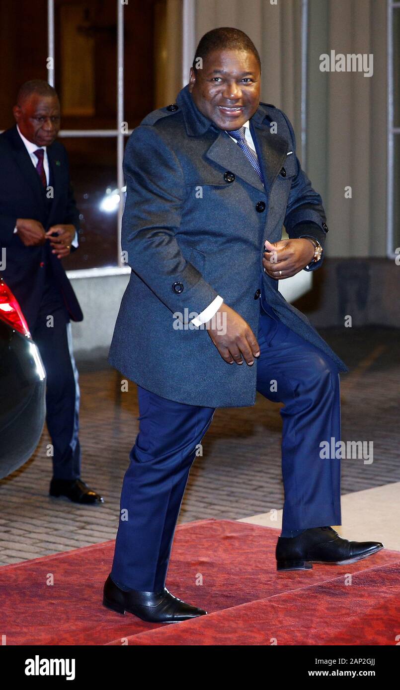 Mozambique's President Filipe Nyusi arriving for the UK-Africa ...