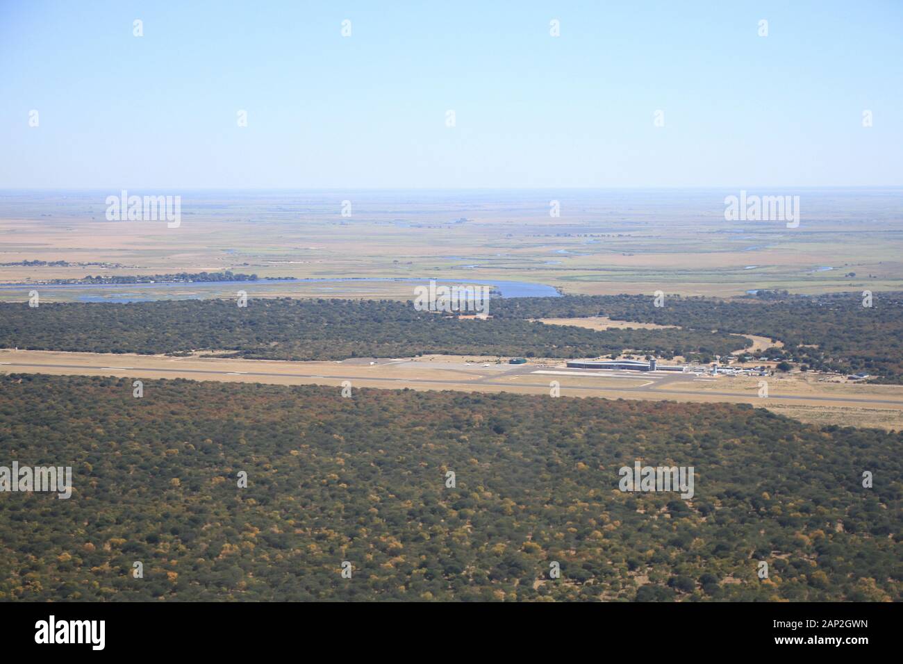Aerial landscape photograph of the okavango delta hi-res stock ...