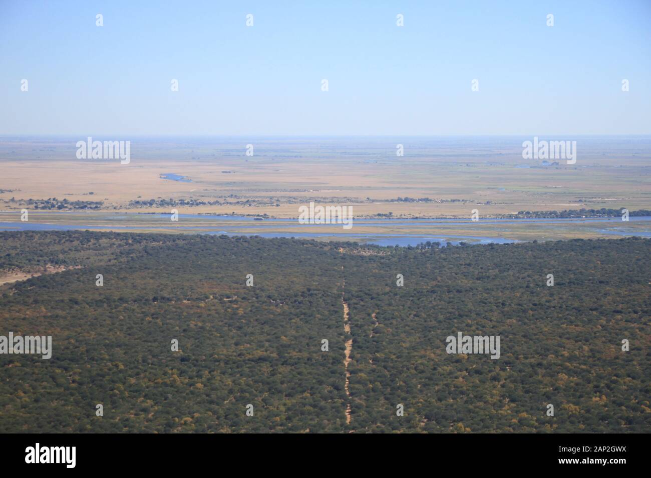 Aerial landscape photograph of the okavango delta hi-res stock ...