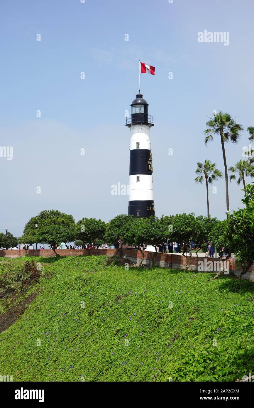 La Marina Lighthouse, Faro la Marina, Lima, Miraflores District, Peru ...