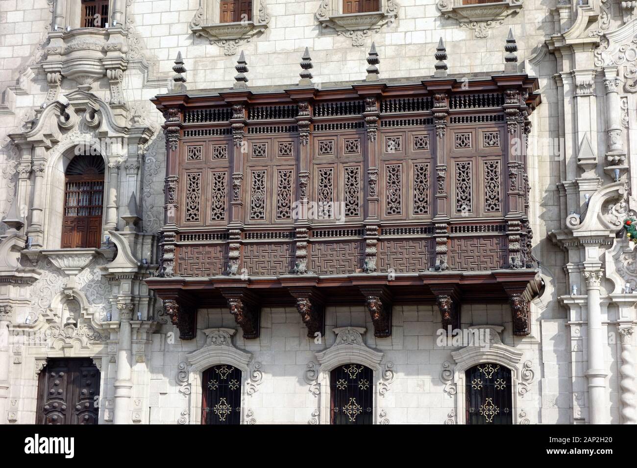 Archbishop's Palace, Lima, Historic Centre, Peru, South America Stock ...