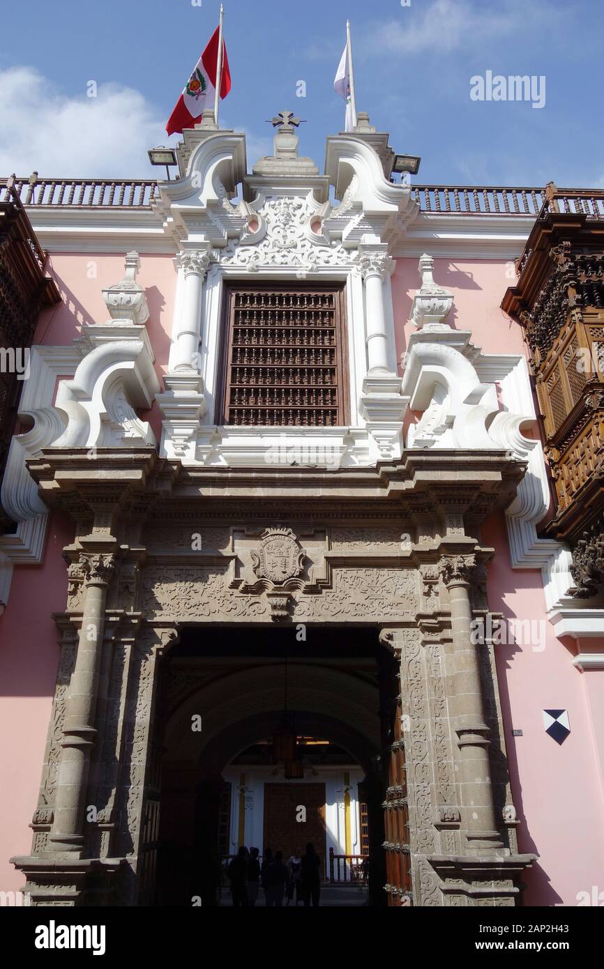 Torre Tagle Palace, Palacio de Torre Tagle, Lima, Historic Centre, Peru ...
