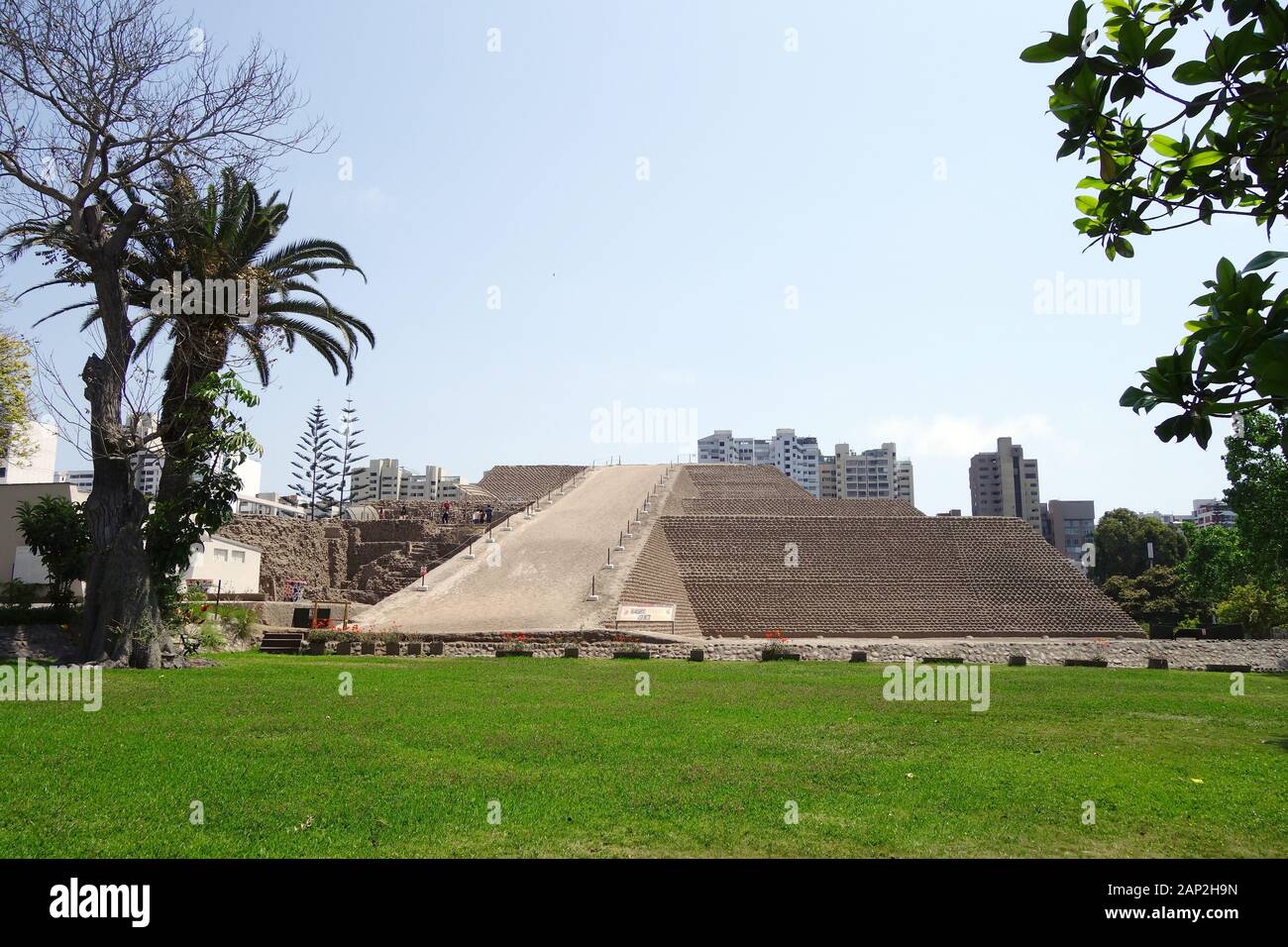 Huaca Huallamarca adobe pyramid, Lima, San Isidro District, Peru, South ...