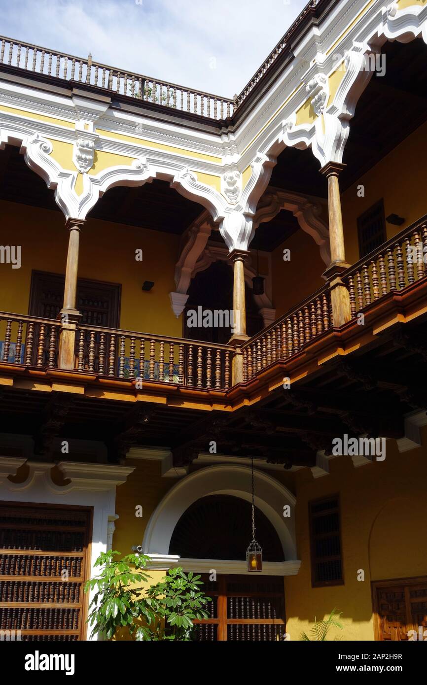 Torre Tagle Palace, Palacio de Torre Tagle, Lima, Historic Centre, Peru ...