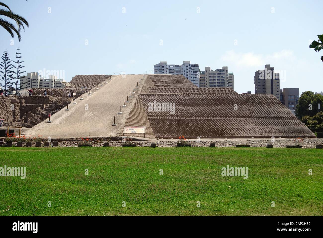 Huaca Huallamarca adobe pyramid, Lima, San Isidro District, Peru, South ...