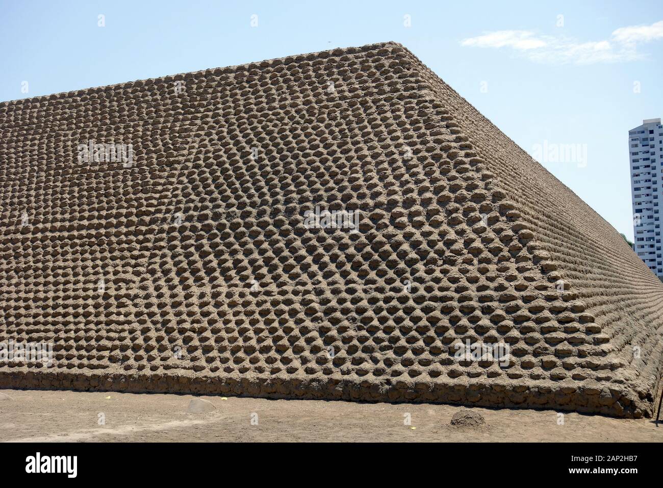 Huaca Huallamarca adobe pyramid, Lima, San Isidro District, Peru, South ...