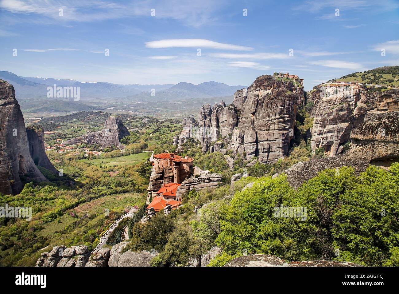 Greece. Meteor's. The Rousanou Monastery Stock Photo - Alamy