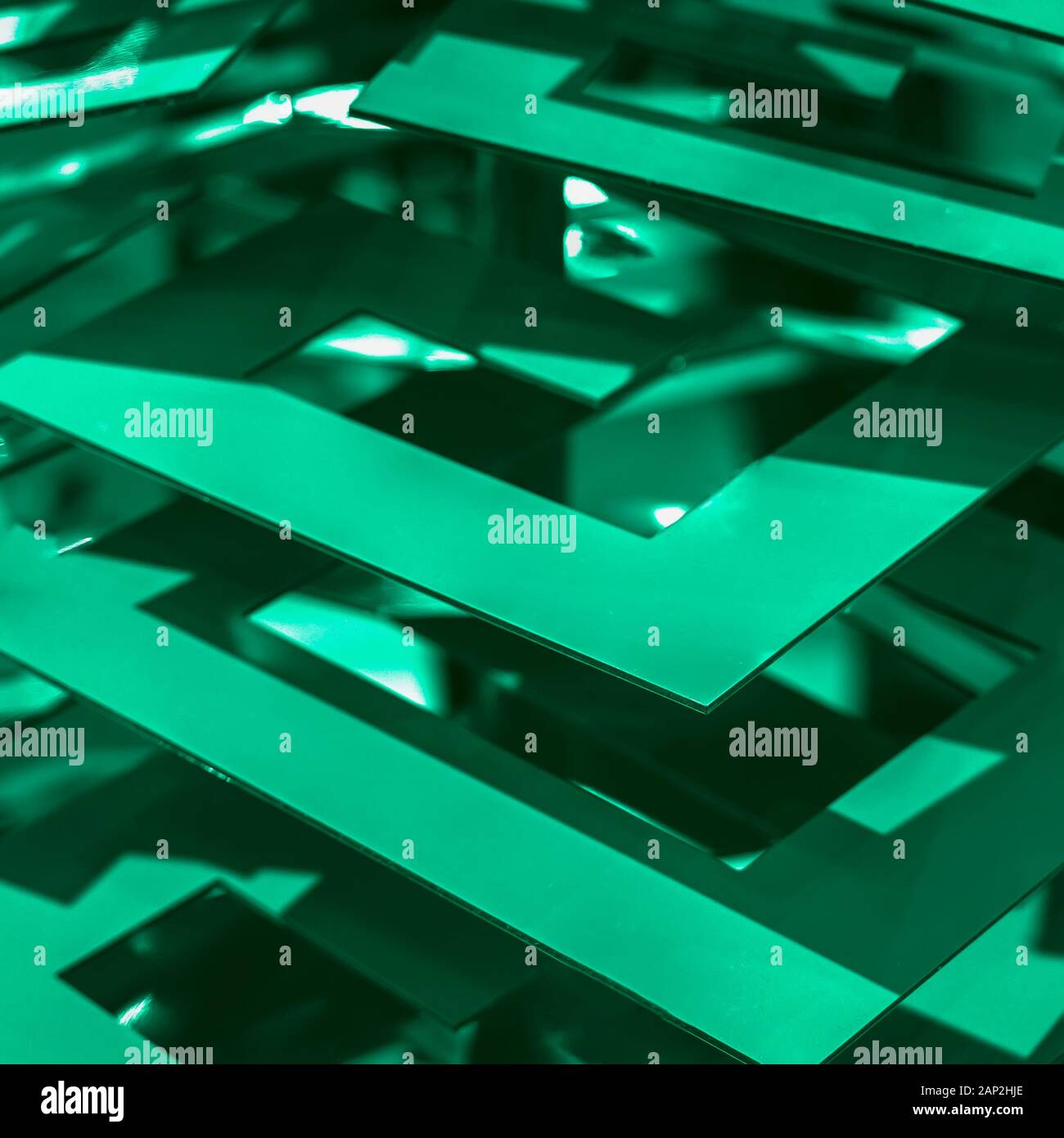 Abstract green mint background with metal squares, for backdrop Stock ...