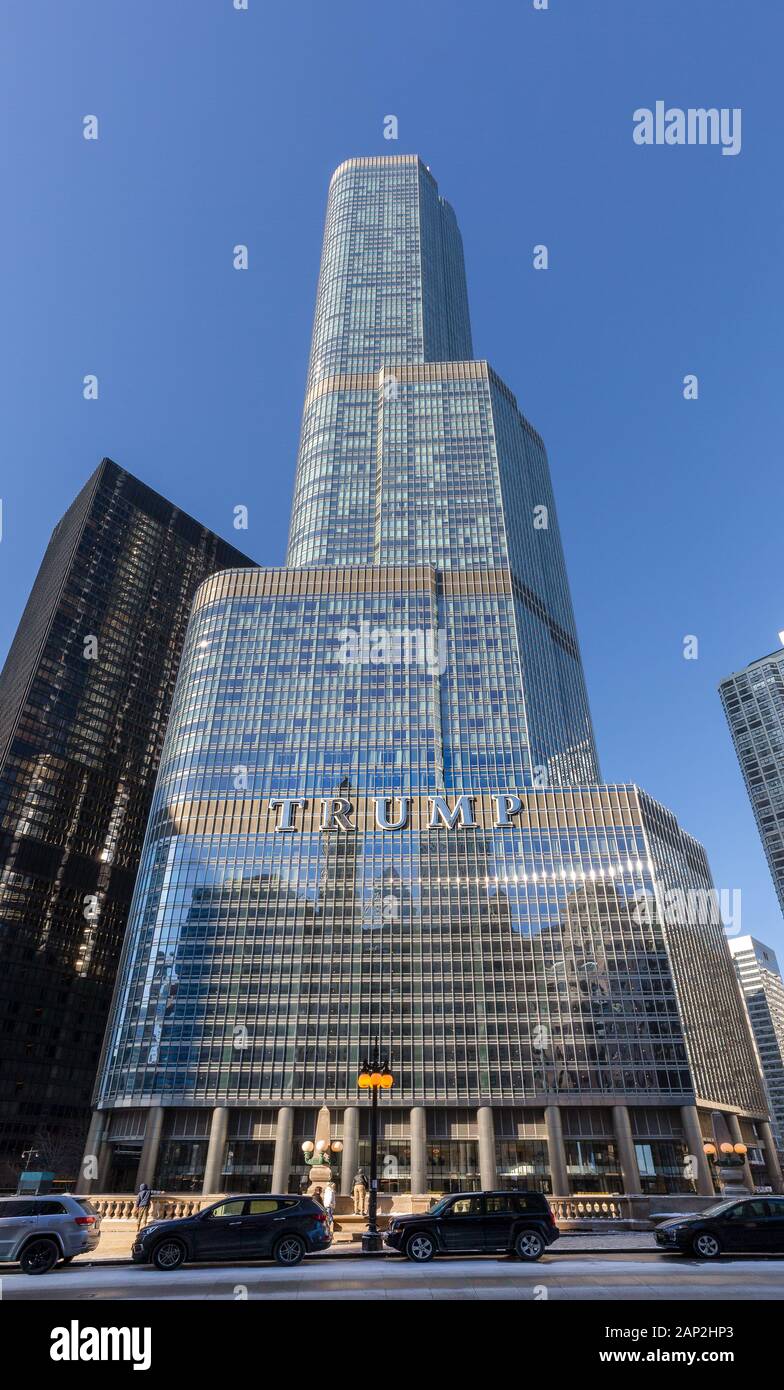 Chicago, USA - December 30, 2018: Trump International Hotel and Tower ...
