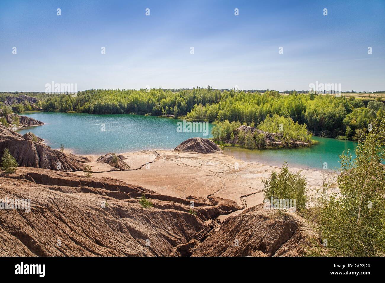 Blue lakes in the rocks. Russia Stock Photo - Alamy