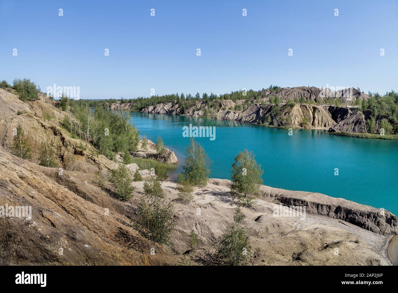 Blue lakes in the rocks. Russia Stock Photo - Alamy