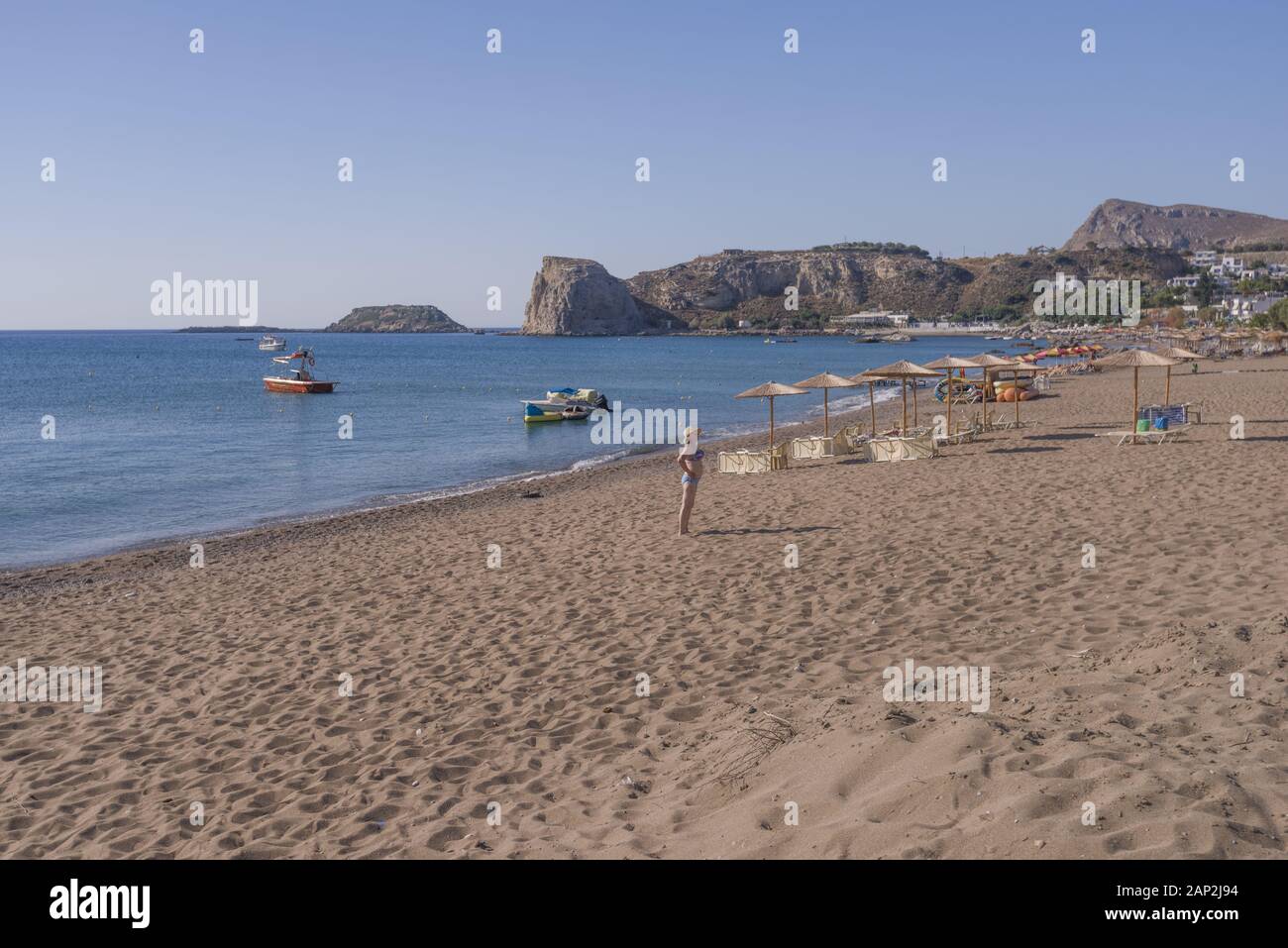Stegna beach on Rhodes, Greece Stock Photo - Alamy