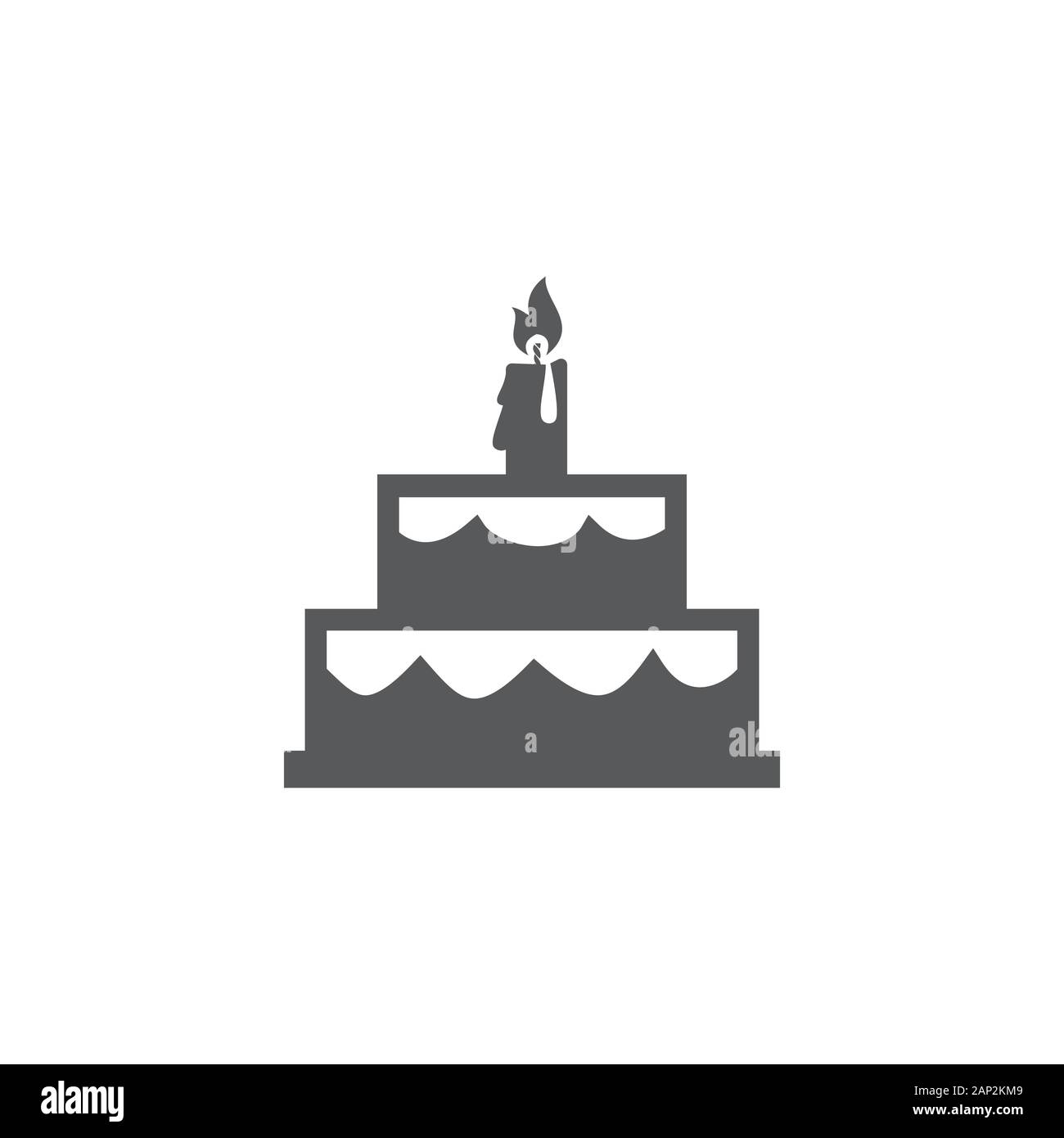 Cake sign icon vector Stock Vector Images - Alamy