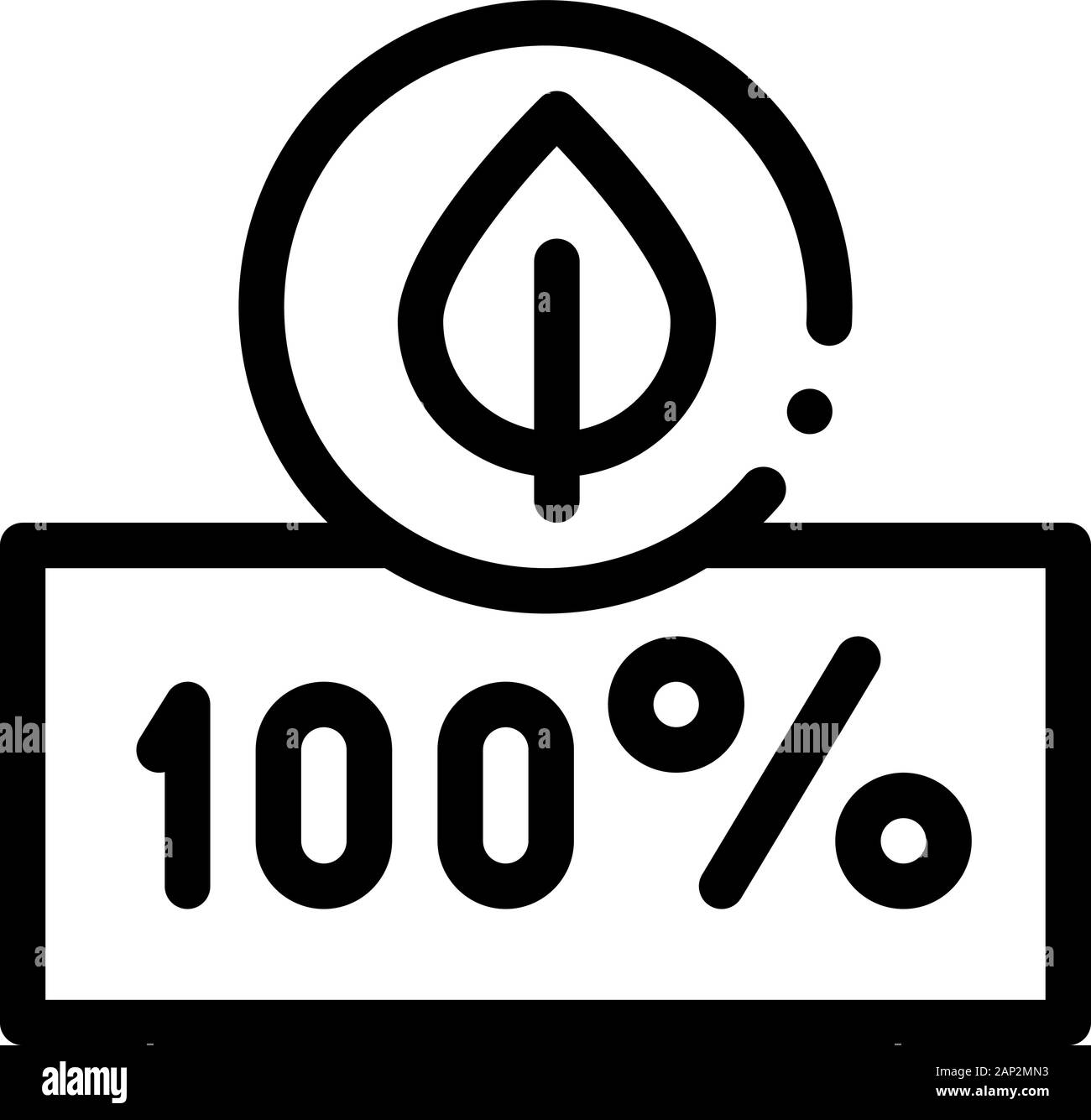 Hundred Percent Icon Vector Outline Illustration Stock Vector Image ...