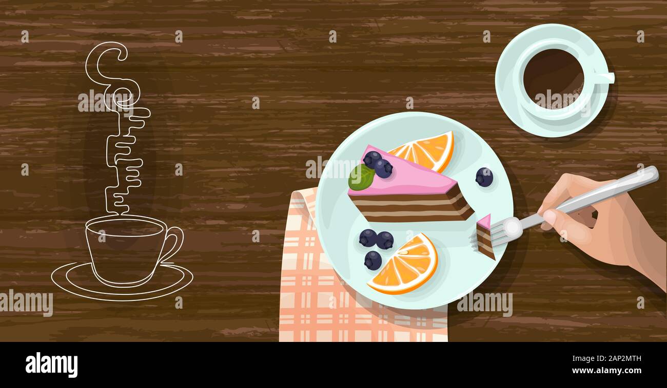 Top view table dessert Stock Vector Images - Alamy