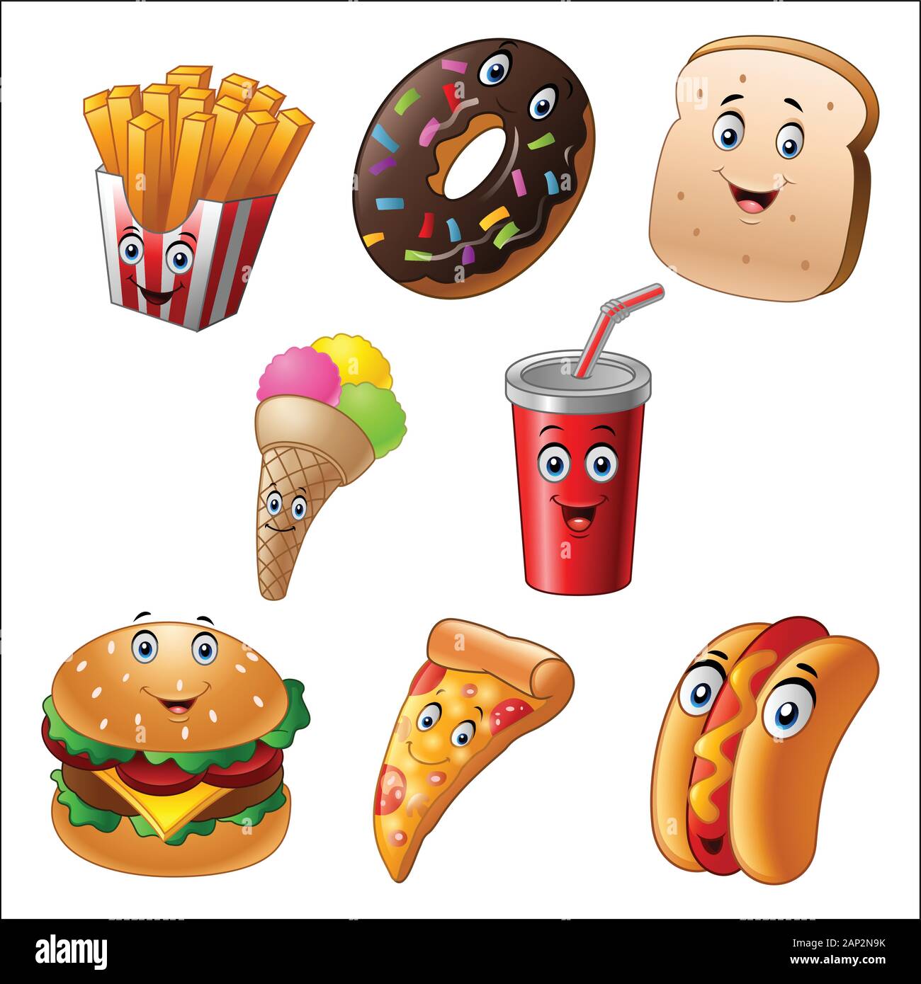 Cartoon fast food Stock Vector Image & Art - Alamy