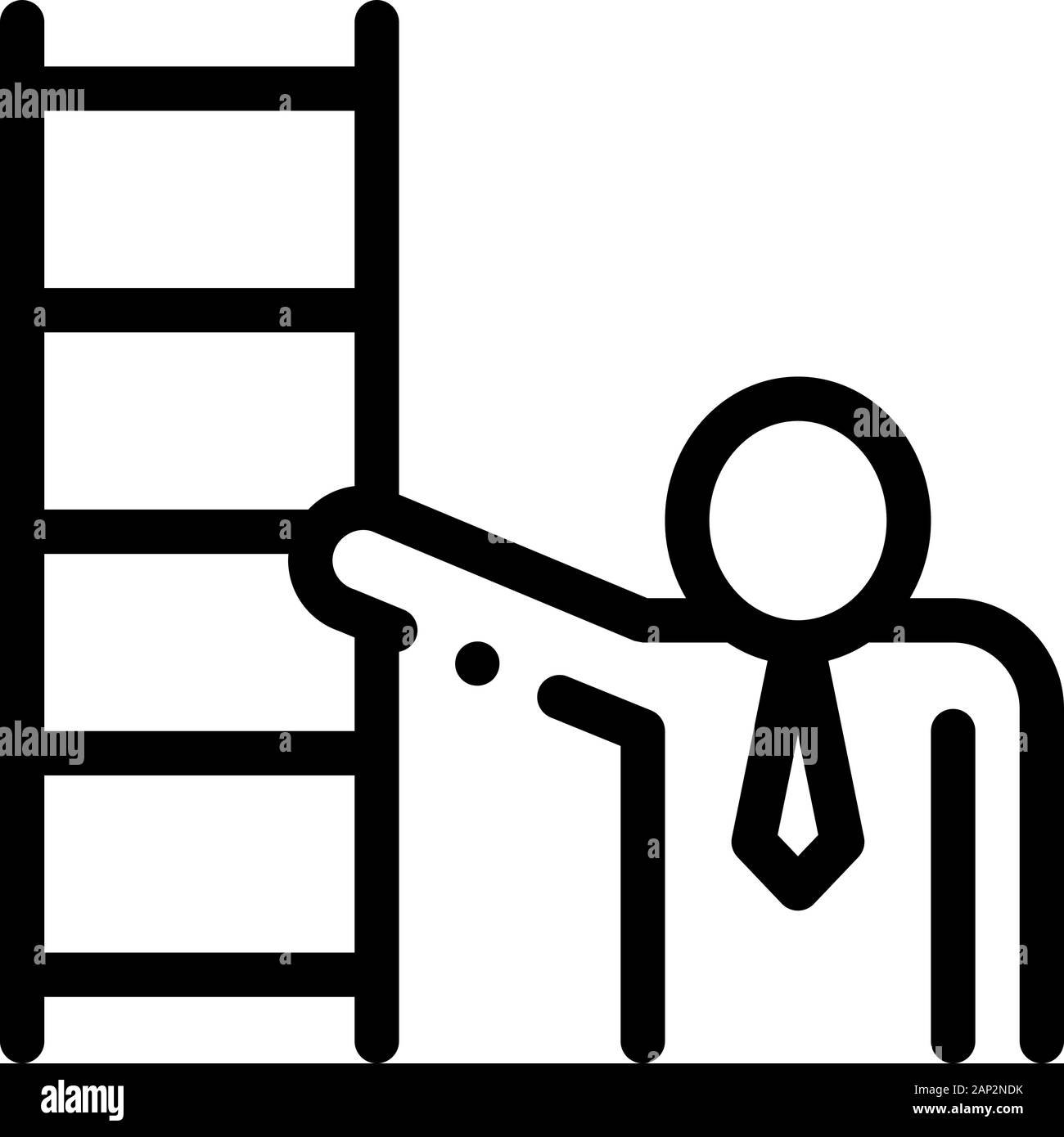 Human Stairs Icon Vector Outline Illustration Stock Vector Image & Art ...