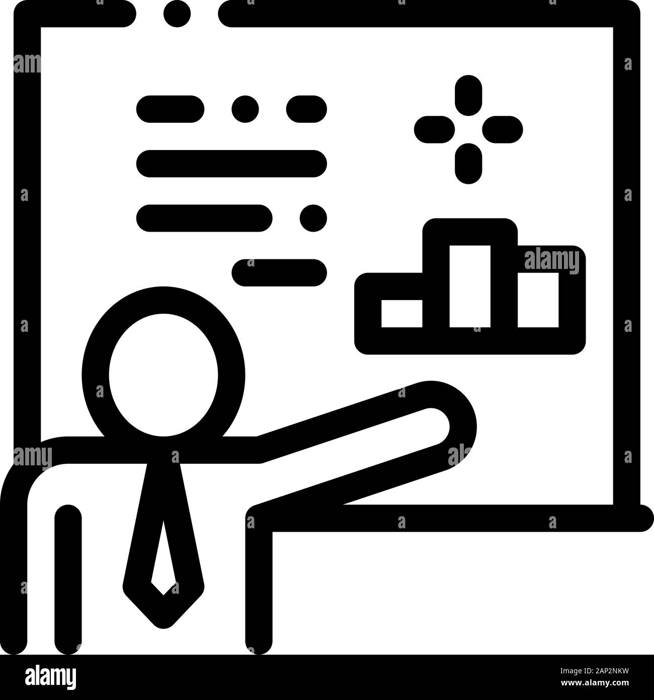 Man Presentation Icon Vector Outline Illustration Stock Vector Image ...