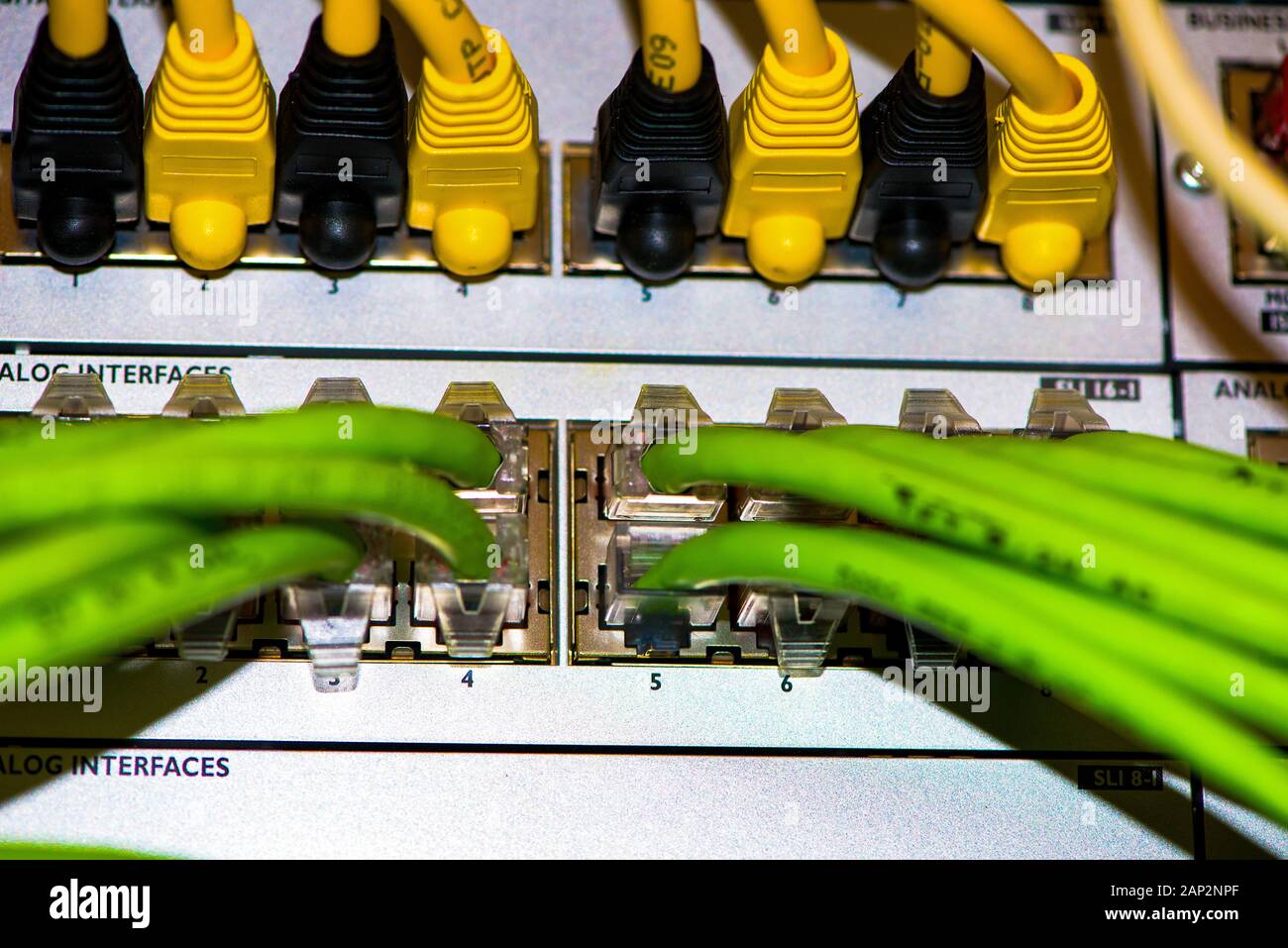 colourful cables at the back of a server Stock Photo - Alamy