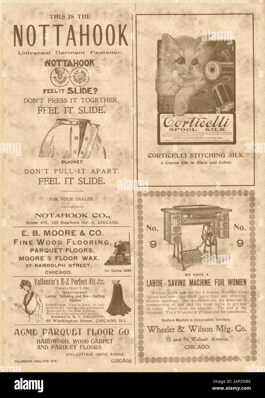 Vintage Advertising Sheet from Early 1900's Magazine Newspaper Stock ...