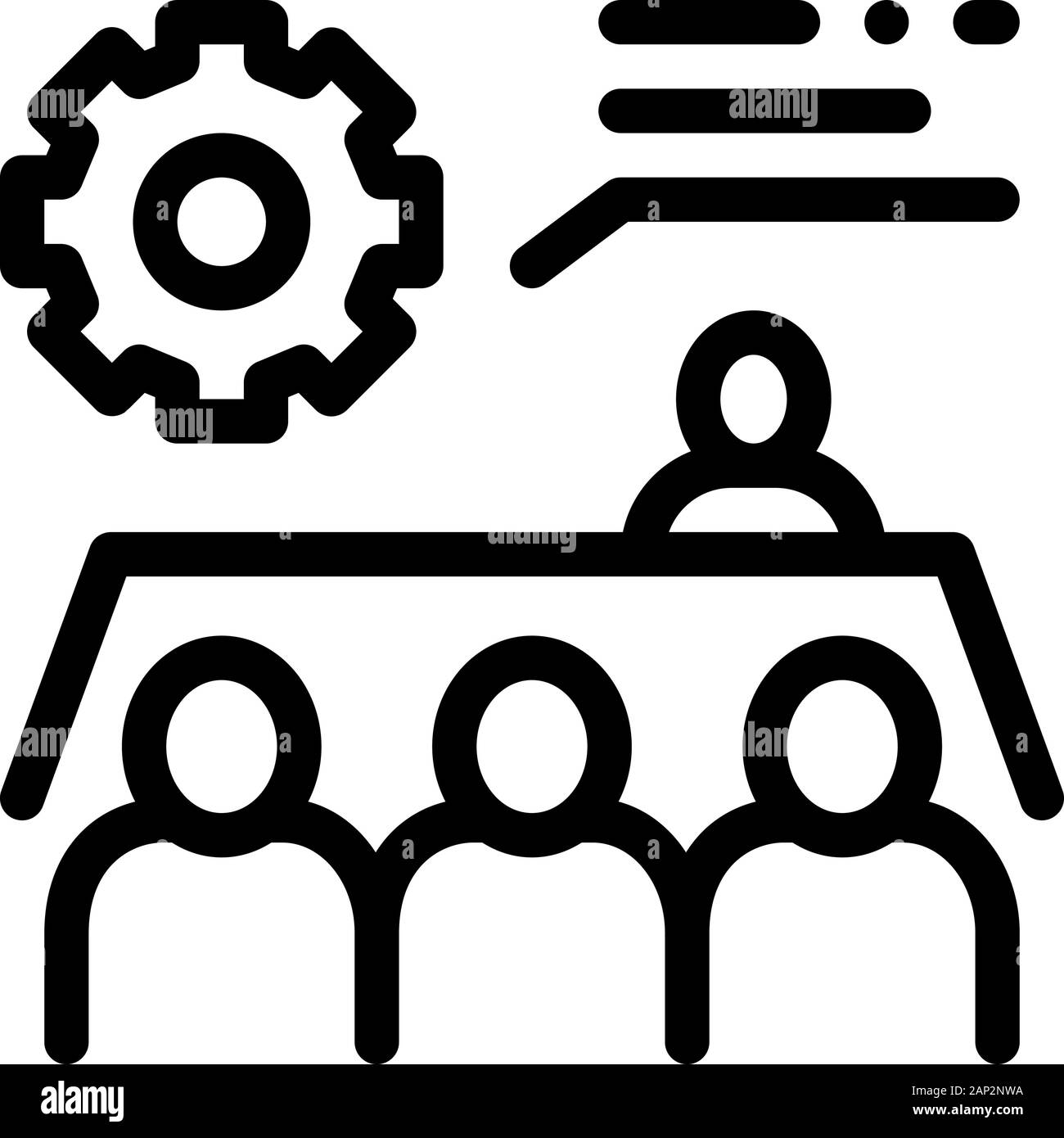 Meeting Training Icon Vector Outline Illustration Stock Vector Image ...