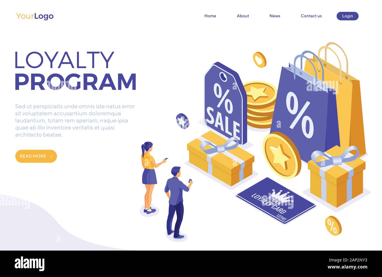 Customer Loyalty Programs Banner Stock Vector Image & Art - Alamy