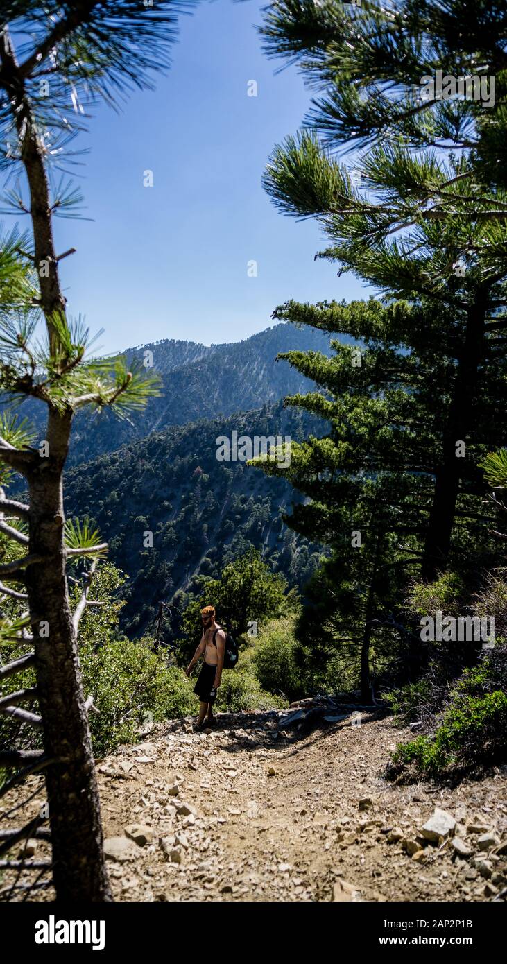 hiker hiking the register ridge trail Stock Photo - Alamy