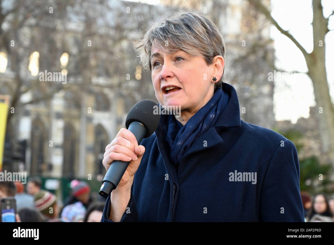 Yvette Cooper MP. Safe Passage Rally in Parliament Square to demand ...