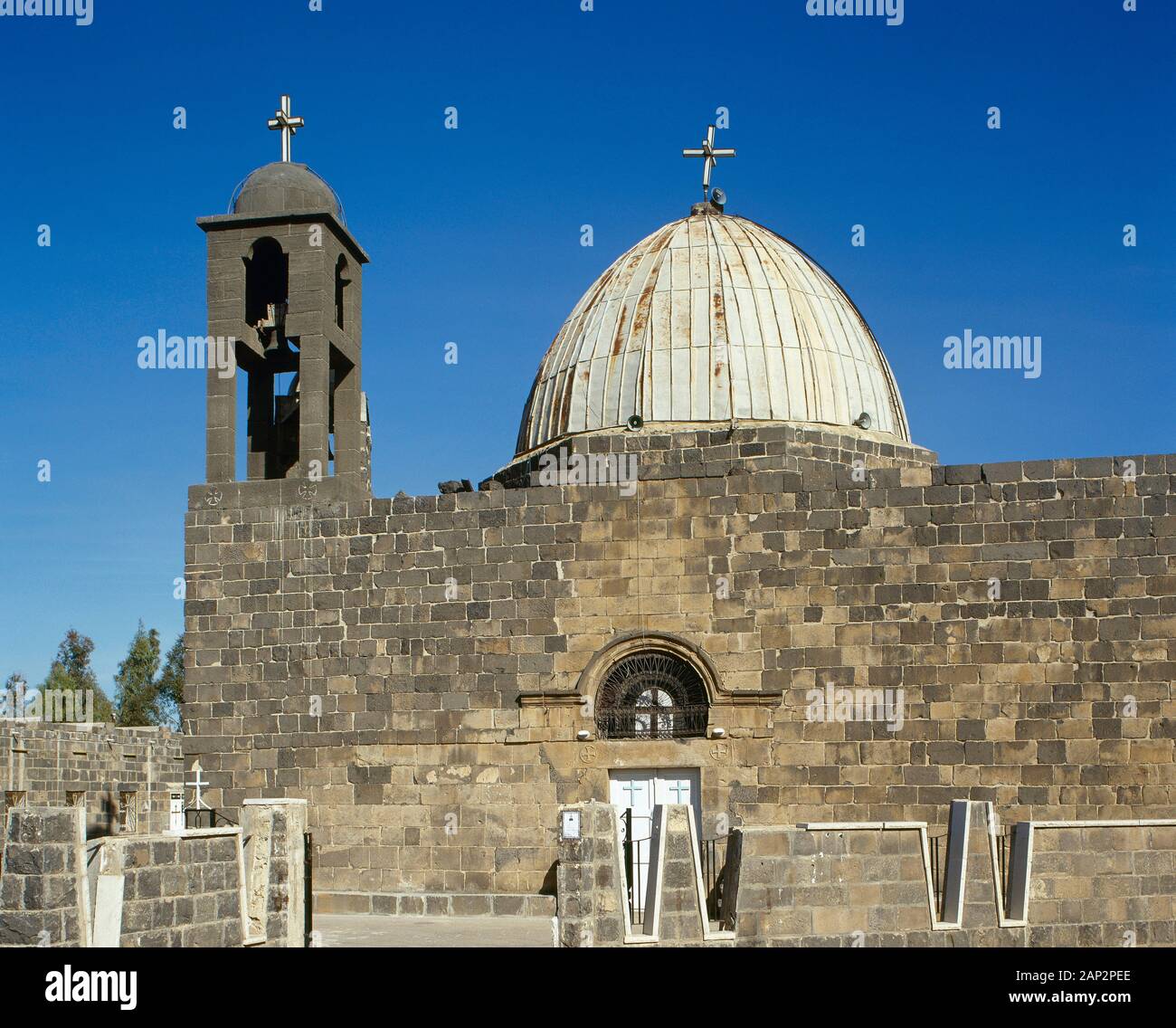 Syrian Arab Republic. Izra. Church of St. George. It was built in 515 ...
