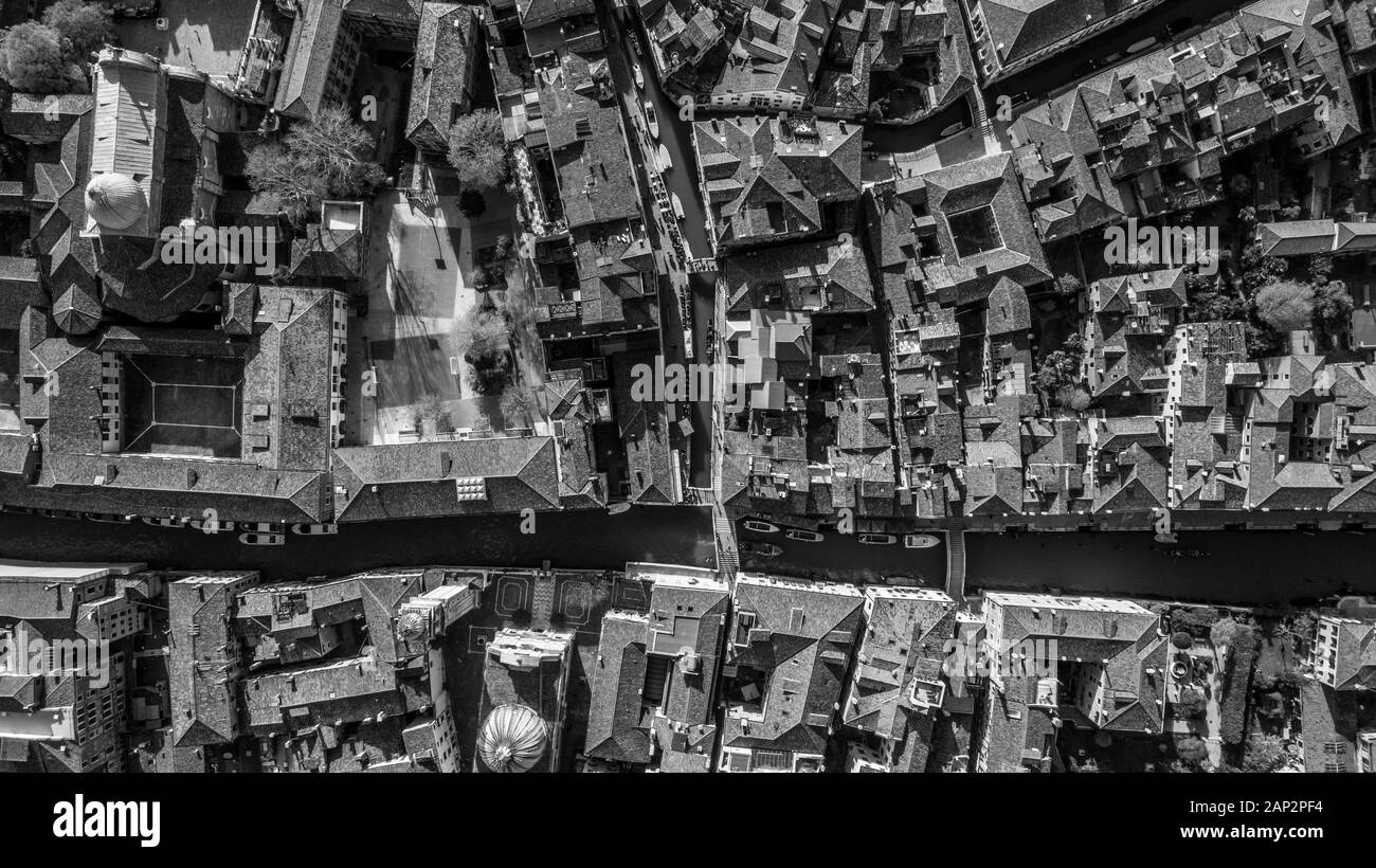 view over Venice Italy Europe. Venice from above with a drone. aerial ...