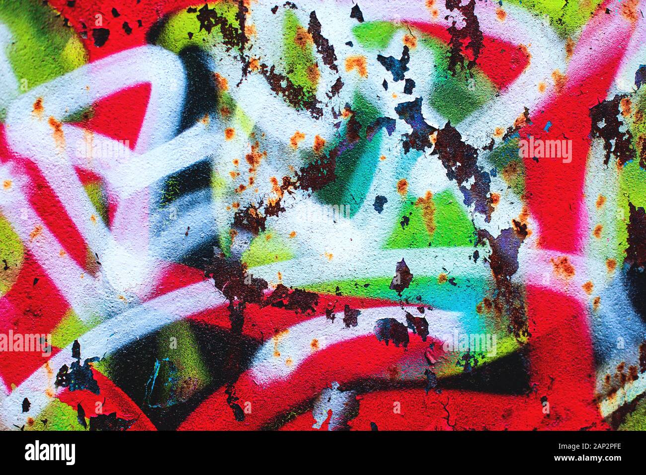 Closeup of colorful urban wall texture. Modern pattern for wallpaper ...