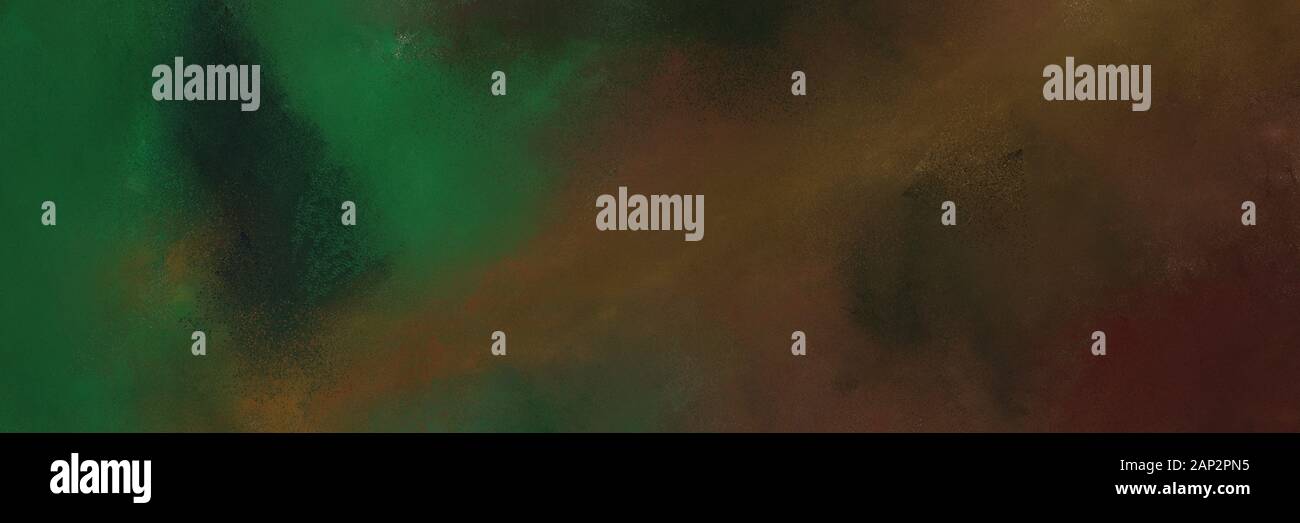 old horizontal header with very dark green, forest green and pastel ...