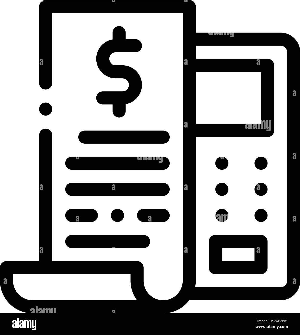 Check Cash Device Icon Vector Outline Illustration Stock Vector Image ...