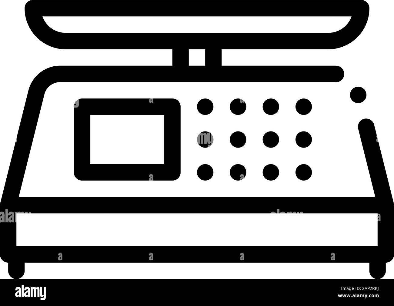 Electronic Scale Icon Vector Outline Illustration Stock Vector Image ...