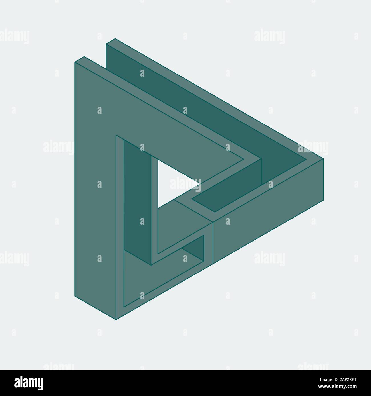 Abstract geometric composition of impossible triangular figure Stock ...