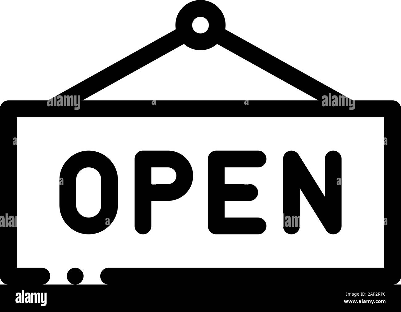 Open Nameplate Icon Vector Outline Illustration Stock Vector Image ...