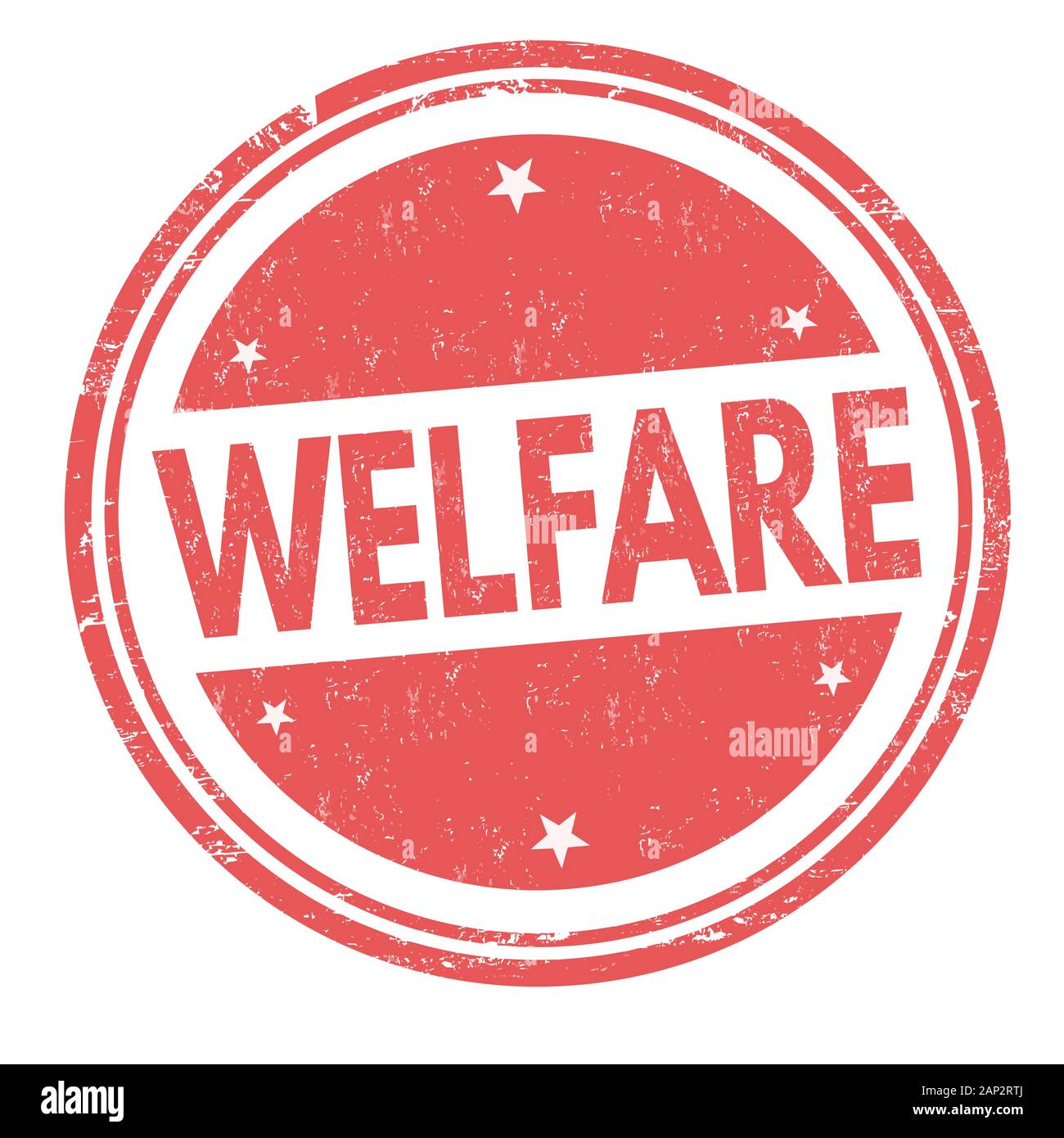 Welfare sign or stamp on white background, vector illustration Stock ...