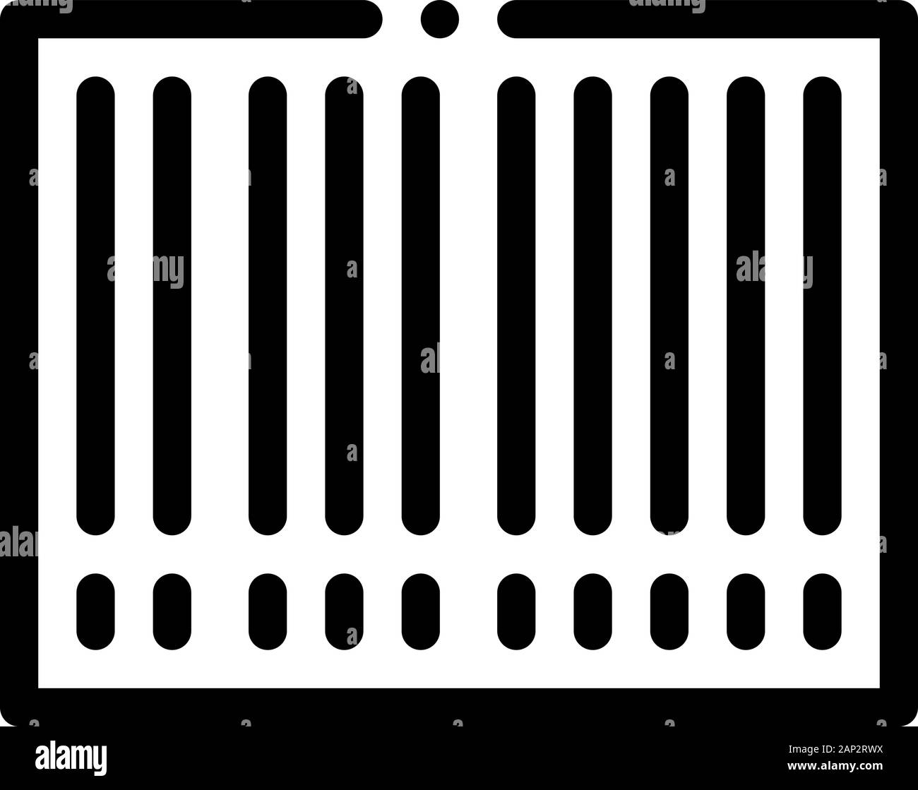 Barcode Bar Code Icon Vector Outline Illustration Stock Vector Image ...
