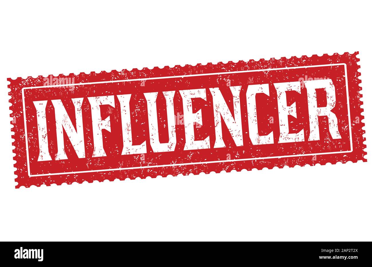 Influencer sign or stamp on white background, vector illustration Stock ...