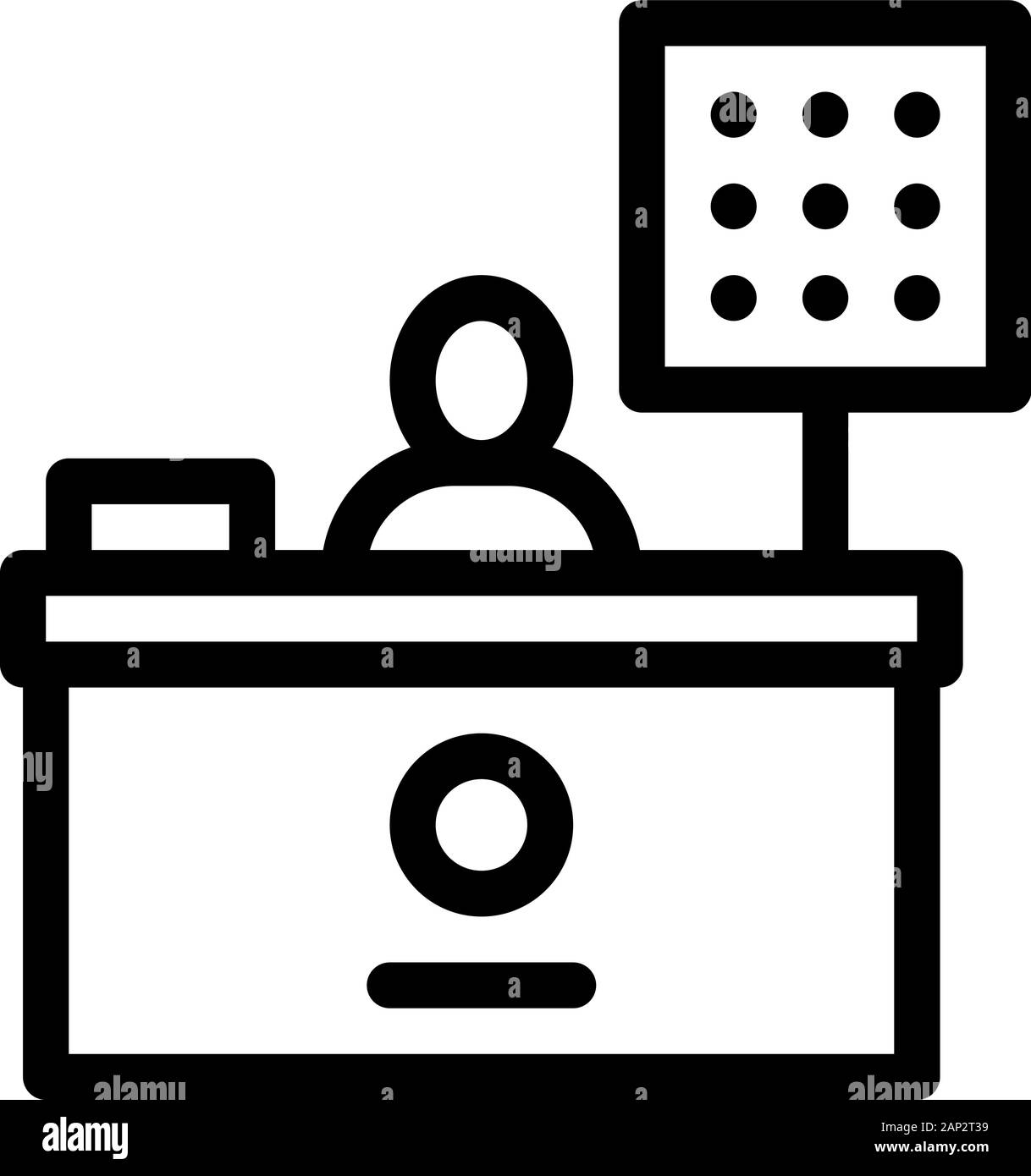 Cashier Table Icon Vector Outline Illustration Stock Vector Image & Art ...