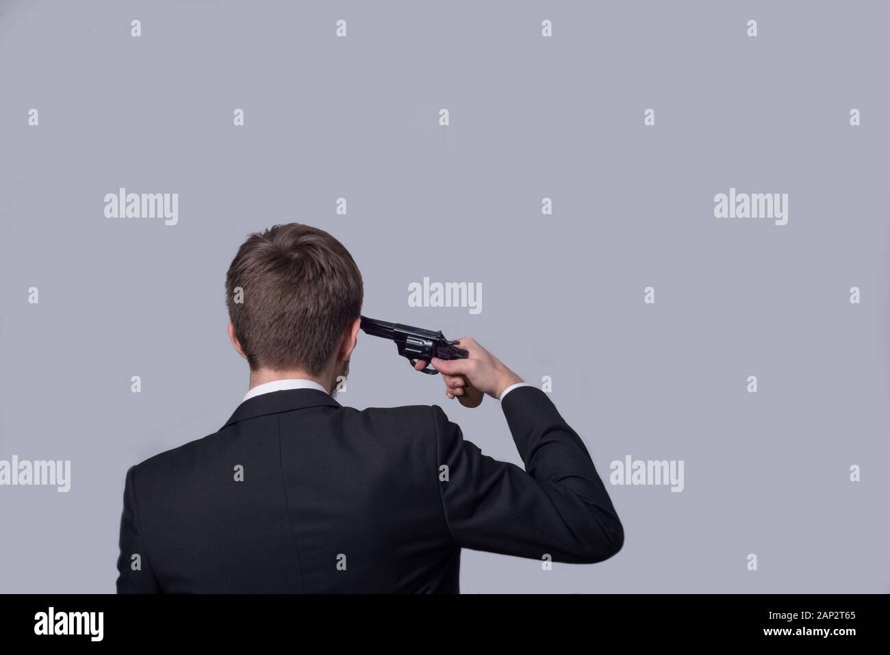 Side profile man holding gun hi-res stock photography and images - Alamy