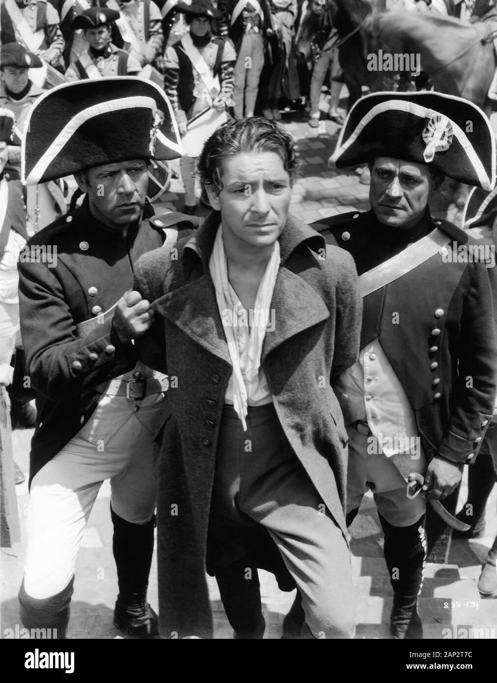 RONALD COLMAN as Sydney Carton walks up Scaffold to the Guillotine in A ...
