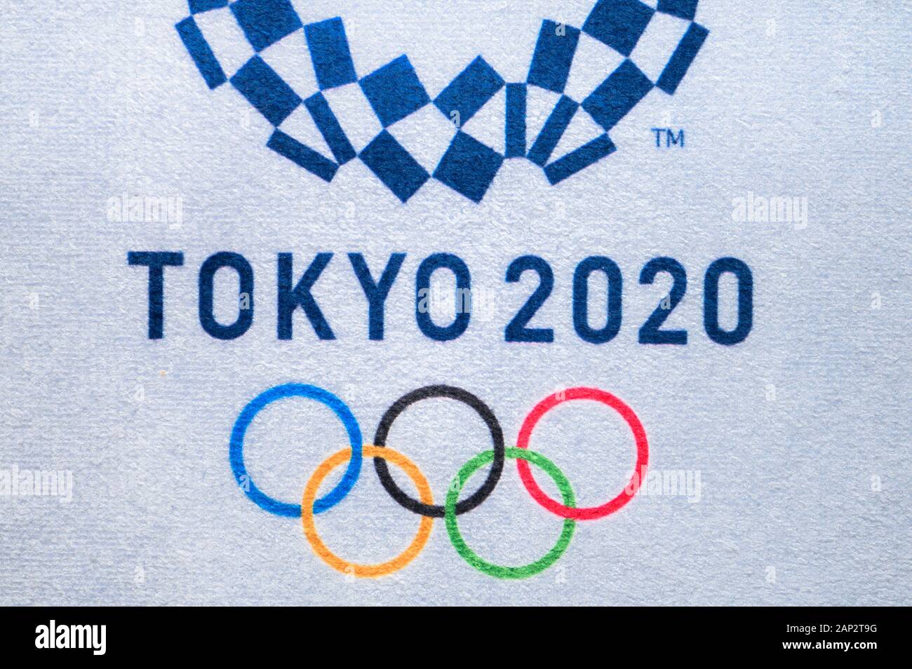 TOKYO, JAPAN, JANUARY. 20. 2020: Tokyo 2020, summer olympic game Stock ...