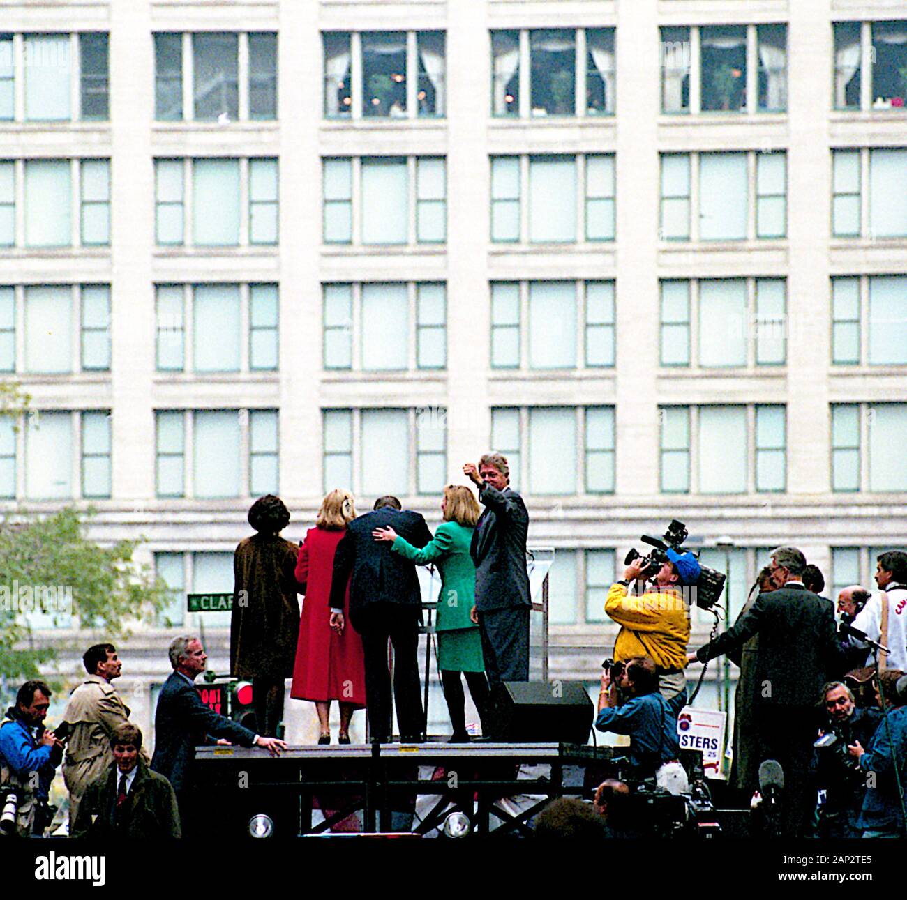 Chicago, Illinois 10-20-1992 Clinton/Gore Campaign rally on Clark ...