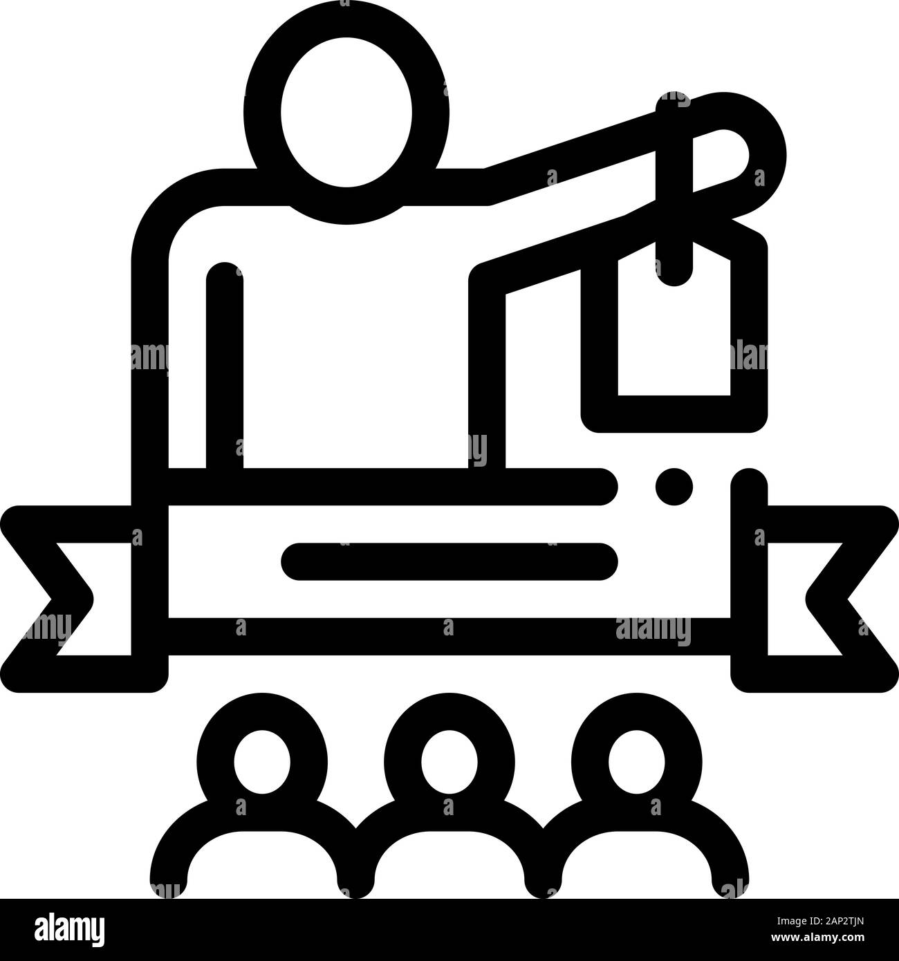 Human Ribbon Icon Vector Outline Illustration Stock Vector Image & Art ...