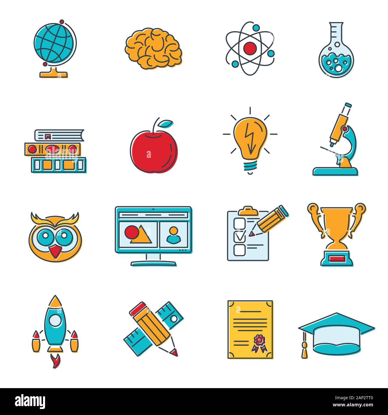 Online exam line design Stock Vector Images - Alamy