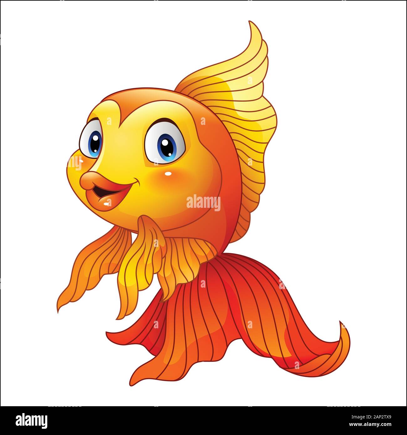 Cute Cartoon Goldfish