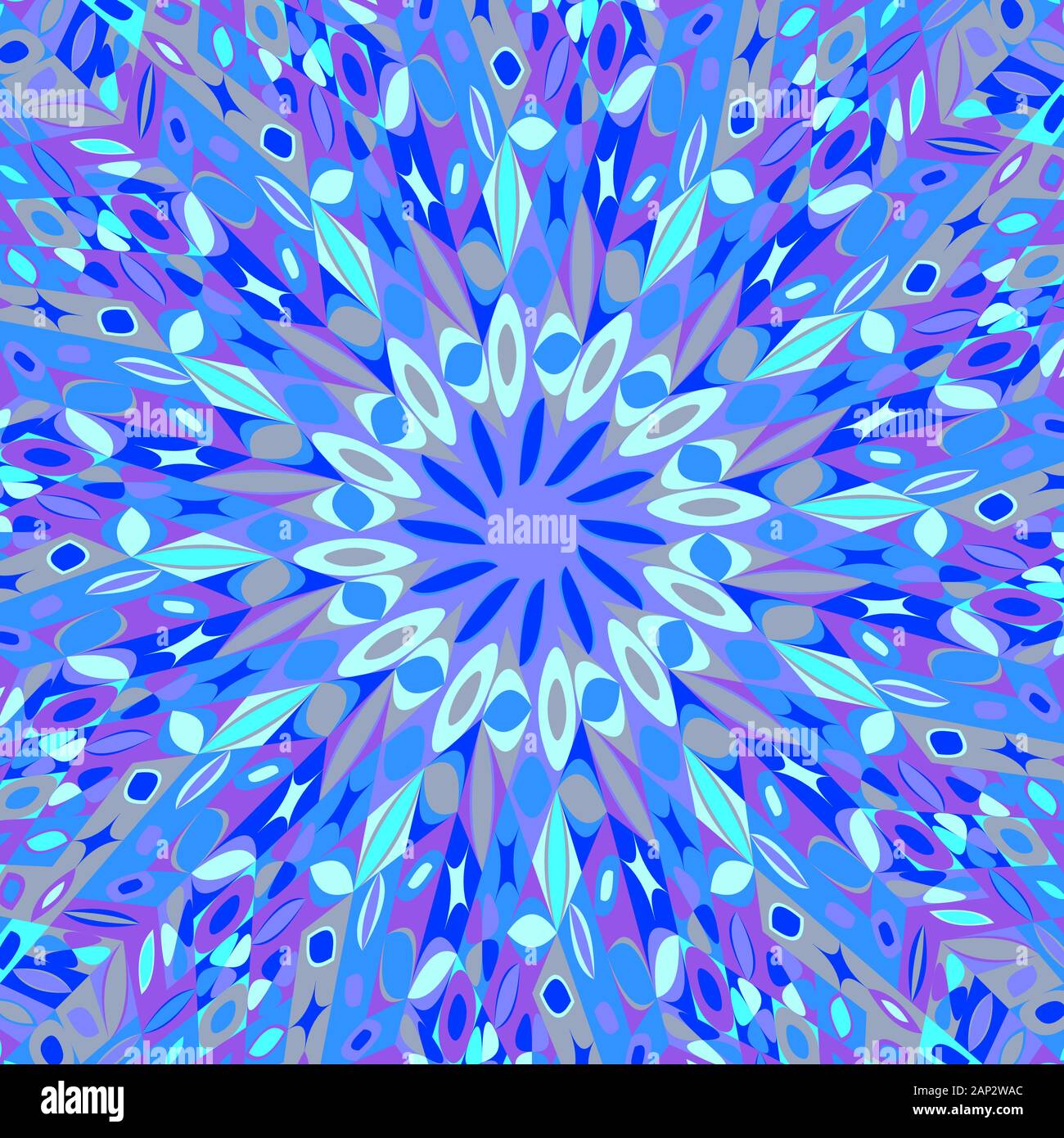 Abstract round mosaic background - circular hypnotic psychedelic vector design Stock Vector ...