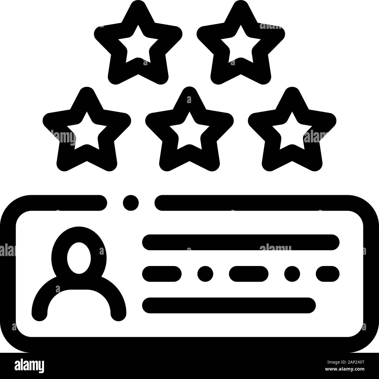 Review Stars Icon Vector Outline Illustration Stock Vector Image & Art ...