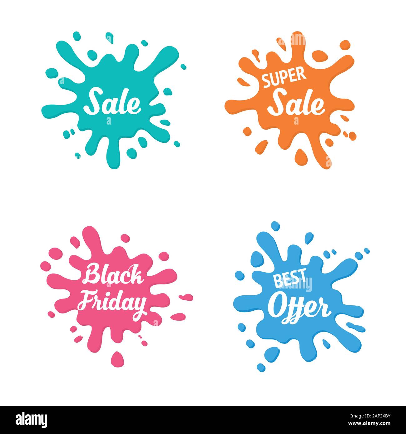 Best offer and sale splash. Web shopping labels. Special offer splash ...